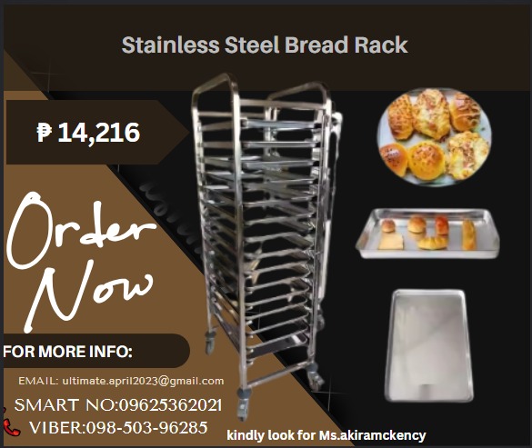stainless steel bread rack Multifunctional rack trolley, Everything ...
