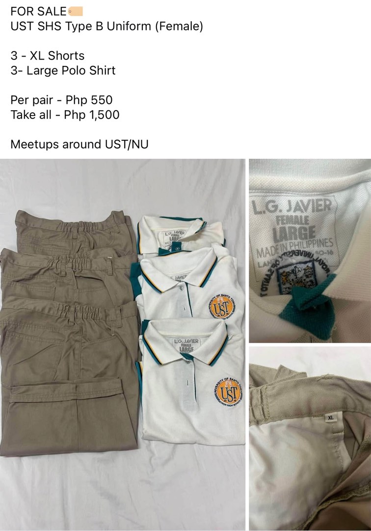 UST SHS Type B Uniform (Female) - set, Women's Fashion, Dresses & Sets ...