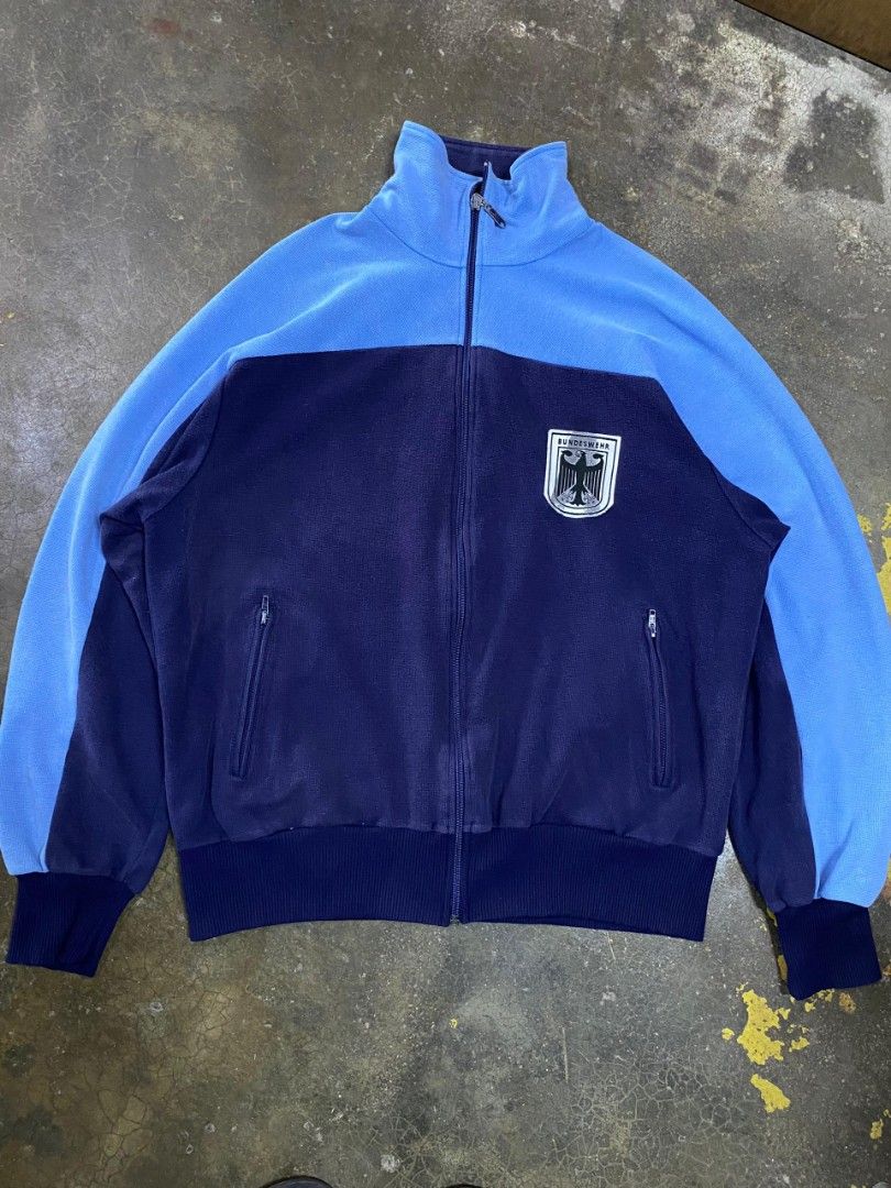 Vintage Bundeswehr Track Top L 80s Military German Army Blue Tracksuit ...