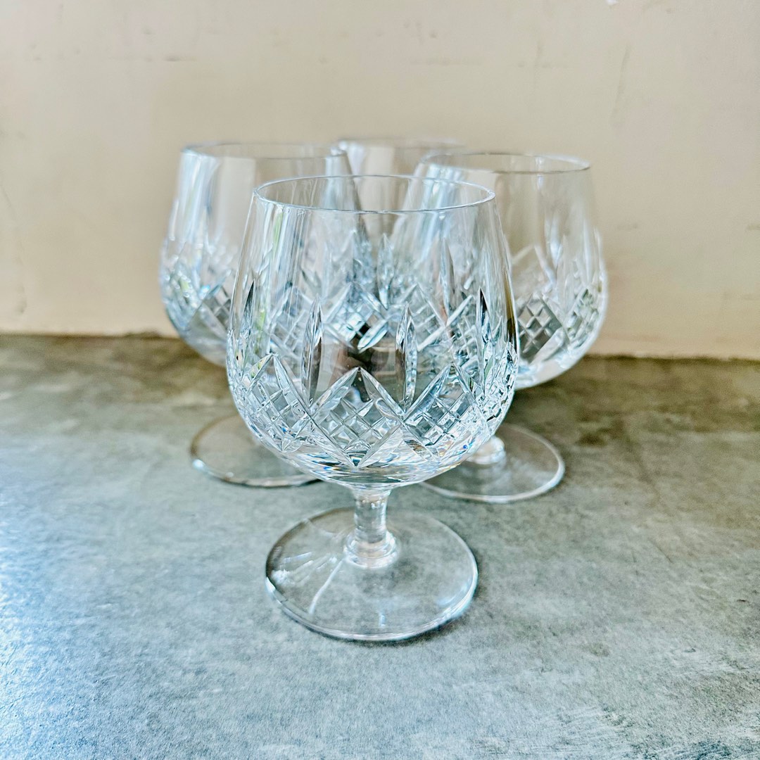 Vintage Stuart Lead Crystal Whiskey/ Brandy Glasses, Furniture & Home ...