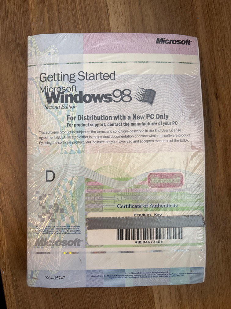 Vintage Windows 98 Second Edition with Original Shrink Wrap, Computers ...