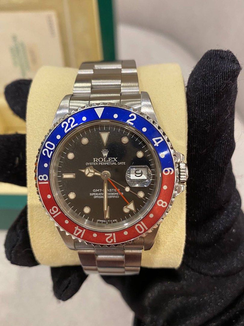 2001 ROLEX GMT-MASTER PEPSI REF 16700 40MM AUTOMATIC WATCH -FULL SET-, Luxury, Watches on Carousell