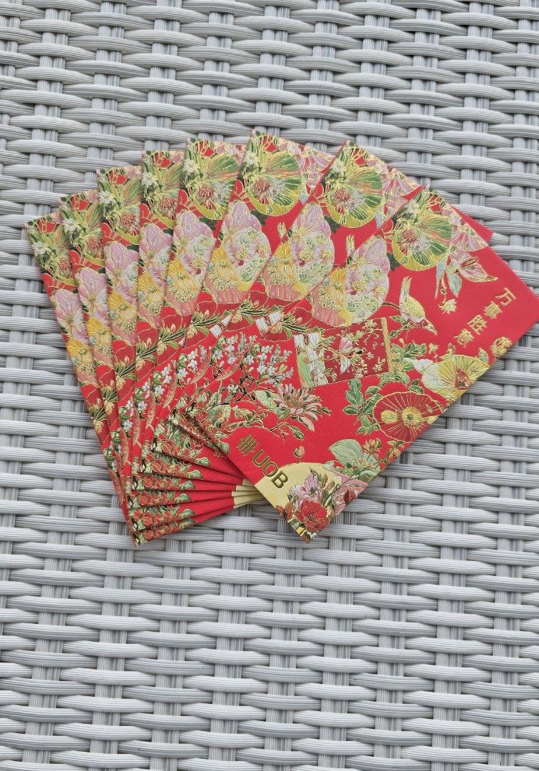 2025 CNY Ang Pow 8pc Pack Red Packet Envelope UOB Privilege Banking ...