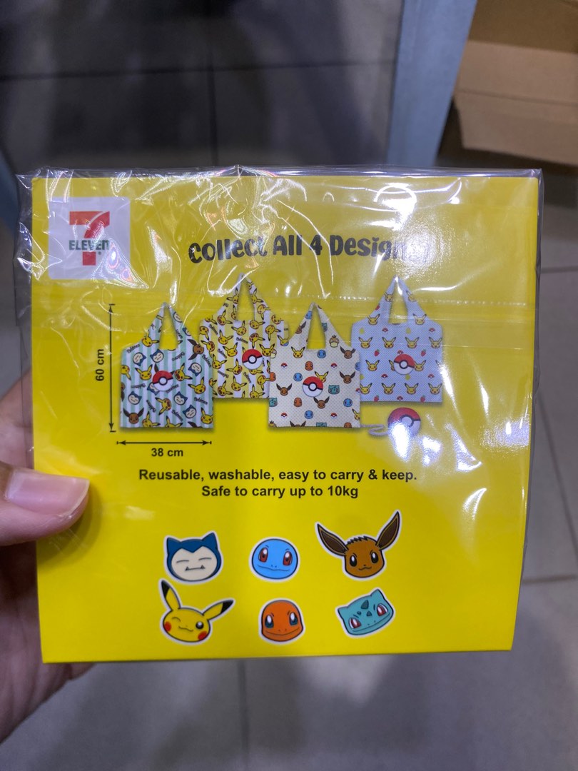 711 X Pokemon Foldable Bag, Women's Fashion, Bags & Wallets, Tote Bags ...