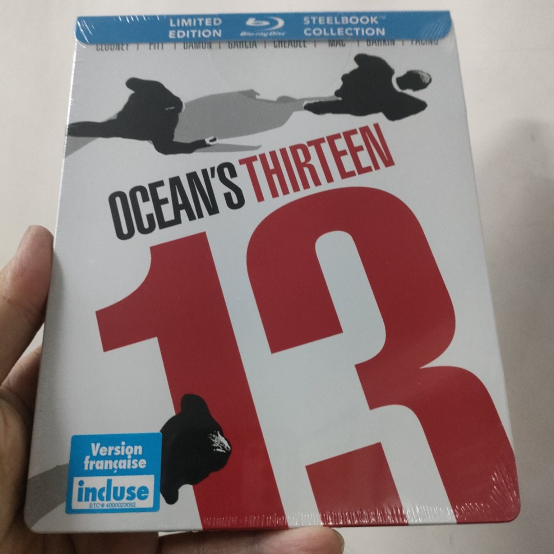 全新 Ocean's Trilogy Blu-ray 非中文版 鐵盒, 書籍、休閒與玩具, 樂器、音樂相關, CD、DVD在旋轉拍賣