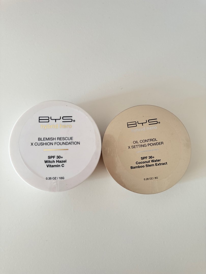 BNEW BYS hybrid hero blemish rescue foundation & setting powder, Beauty ...