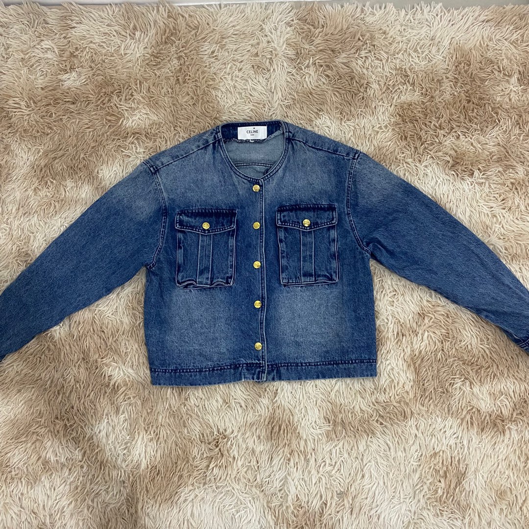Celine Denim Jacket, Women's Fashion, Activewear on Carousell