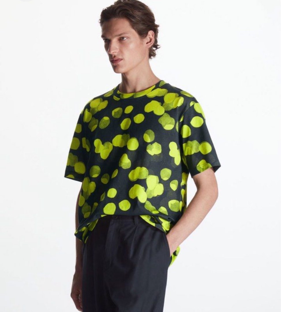 COS Boxy Fit Printed Shirt, Men's Fashion, Tops & Sets, Tshirts & Polo ...