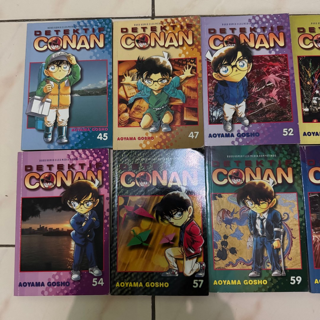 Dijual satuan buku komik detective conan Vol 45 47 52 53 54 57 59 61 63, Buku & Alat Tulis ...