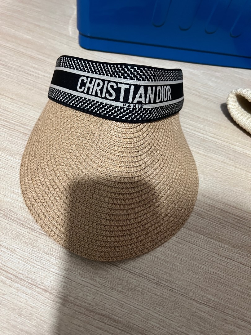 Dior Cap, Beach Cap, Head Cover, Topi, Y2K , Topi pantai, Luxury ...