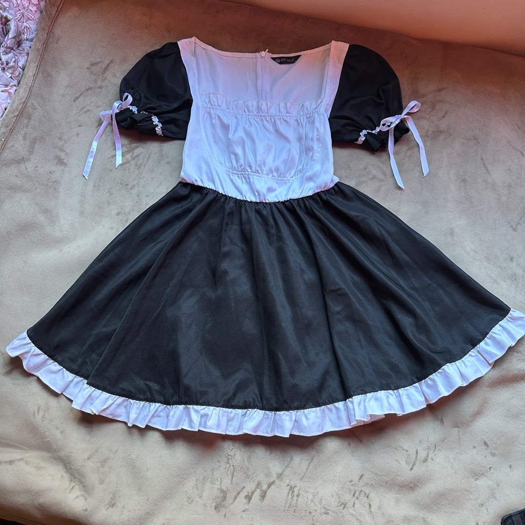 French Japanese Maid Uniform Costume Anime Coquette Dress, Women's ...