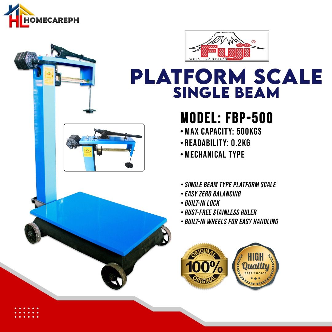 Fuji Platform Scale 500kgs Single Beam (FBP-500), Commercial ...