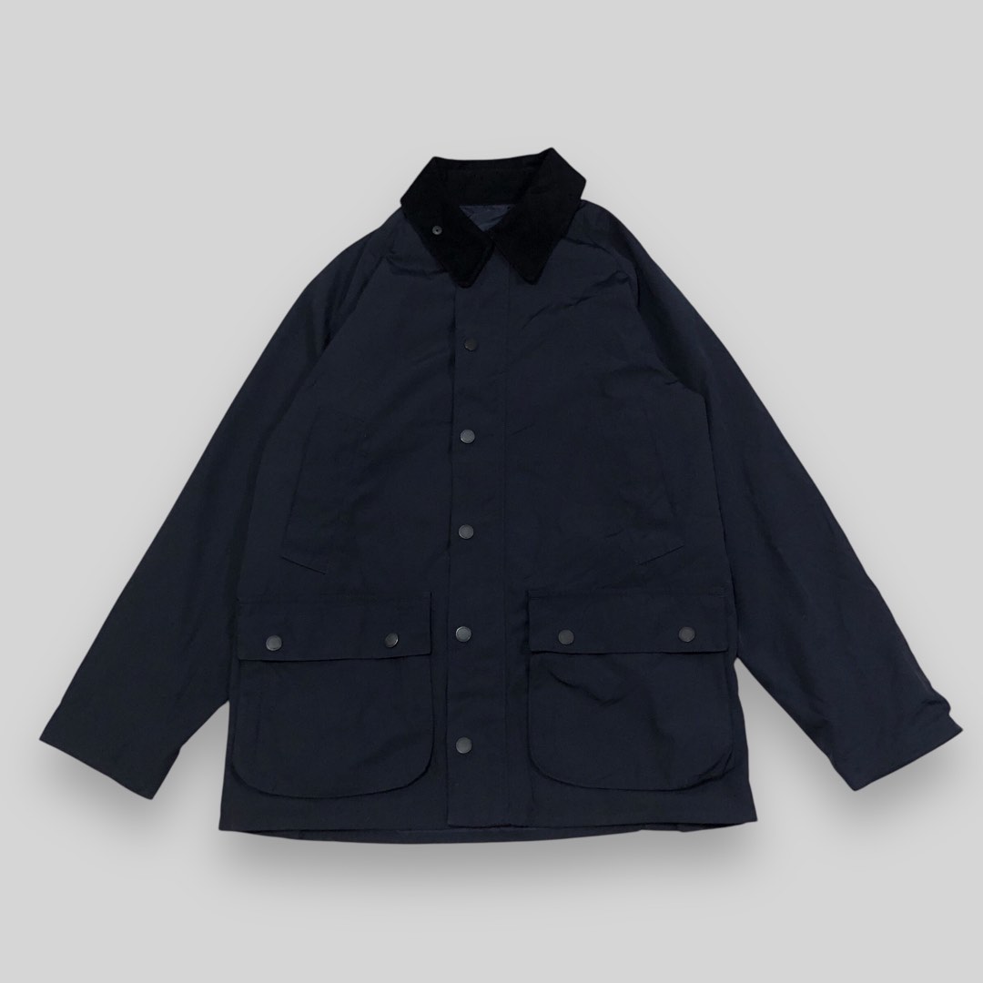 GU by UNIQLO Men's Utility/Hunting Jacket in Navy with Corduroy Collar ...