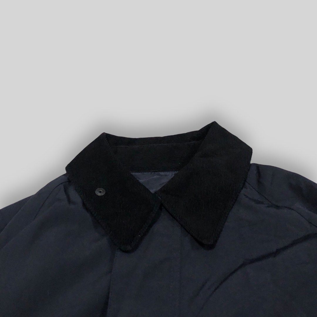 GU by UNIQLO Men's Utility/Hunting Jacket in Navy with Corduroy Collar ...