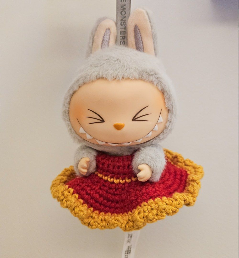 Handmade Crochet Labubu Dress CNY Edition, Hobbies & Toys, Stationery ...