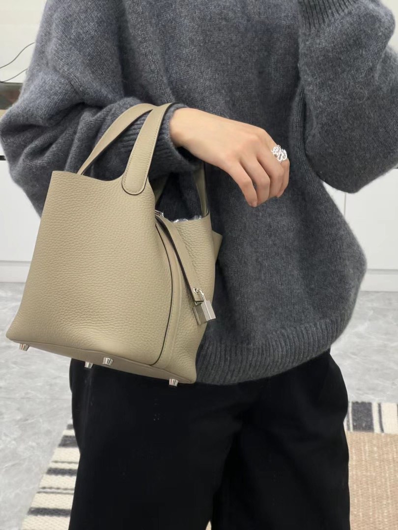 Hermes Picotin 18 beige marfa phw, w stamp, Luxury, Bags & Wallets on ...