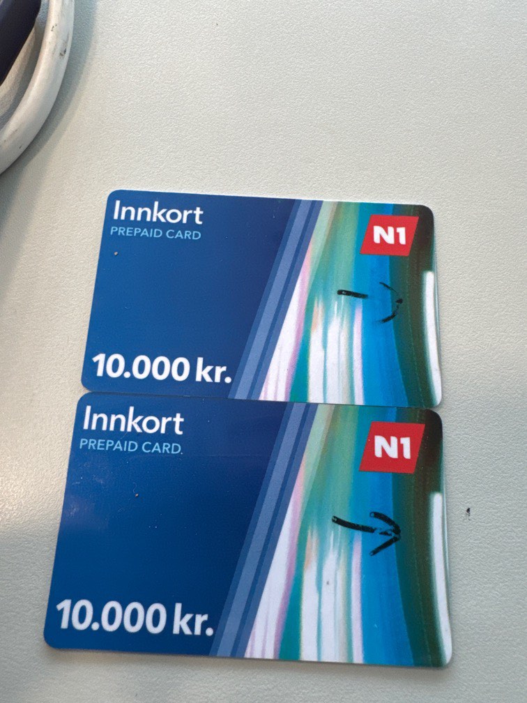 Iceland N1 Gasoline gas prepaid card 冰島 油站 入油 預付卡, 其他, 其他 - Carousell