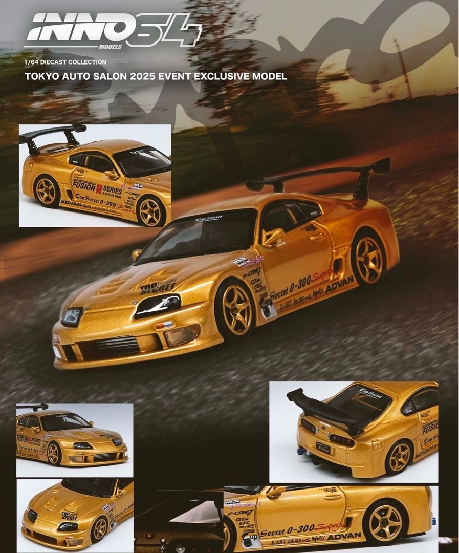 INNO64 TAS2025 A80 Supra GT300 Top Secret, Hobbies & Toys, Toys & Games on Carousell