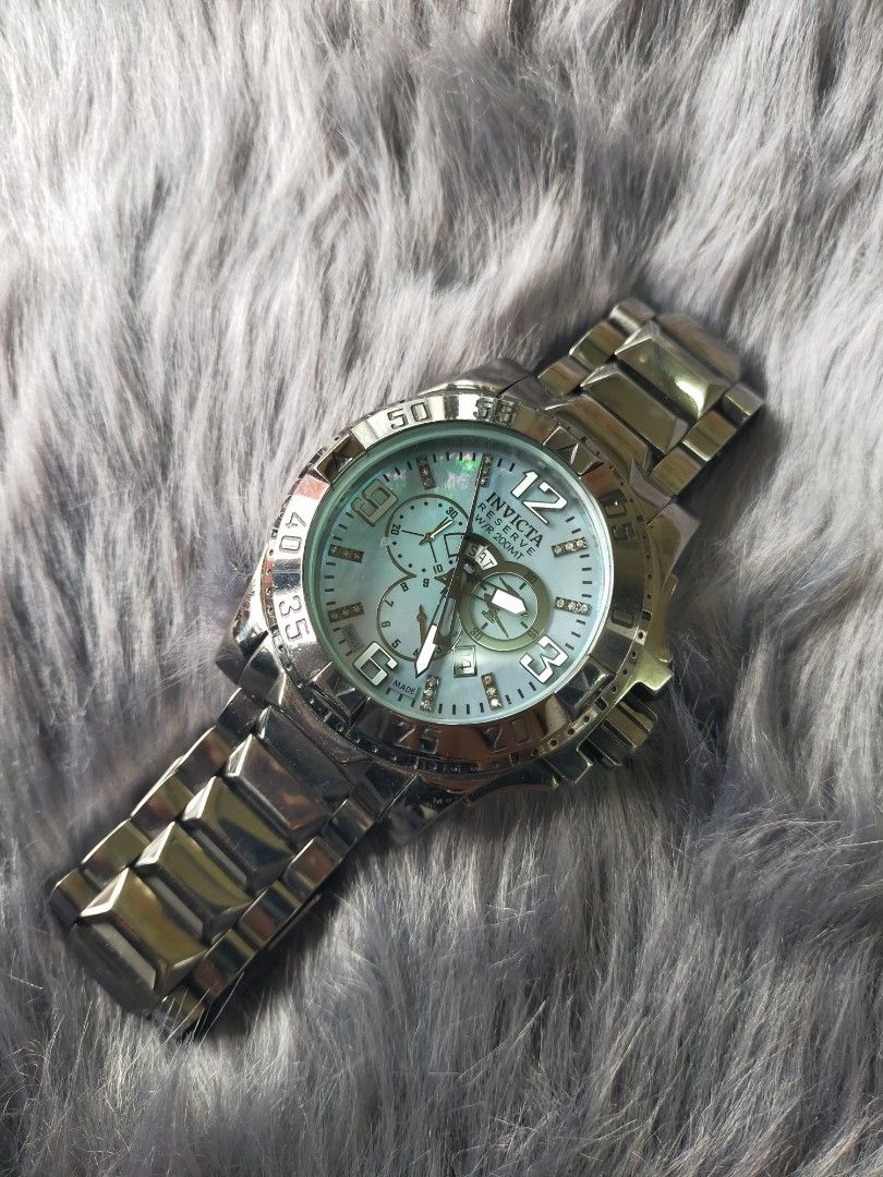 Invicta Reserve Excursion Gunmetal Platinum with Mother of Pearl Dial ...