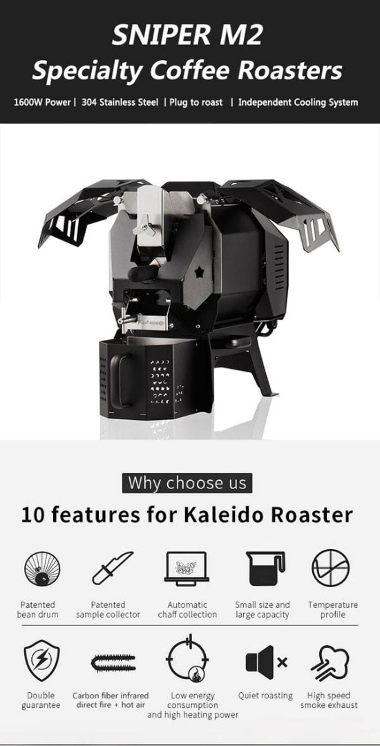 Kaleido Sniper M2 M2S Dual System 400g Coffee Roaster (Kaleido & Artisan), TV & Home Appliances ...