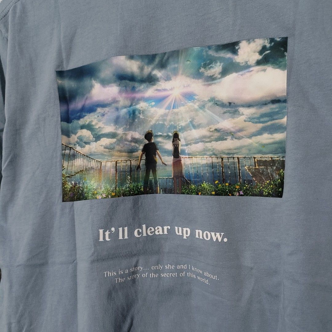 Kaos Uniqlo x Weathering With You (Tenki No Ko by Makoto Shinkai ...