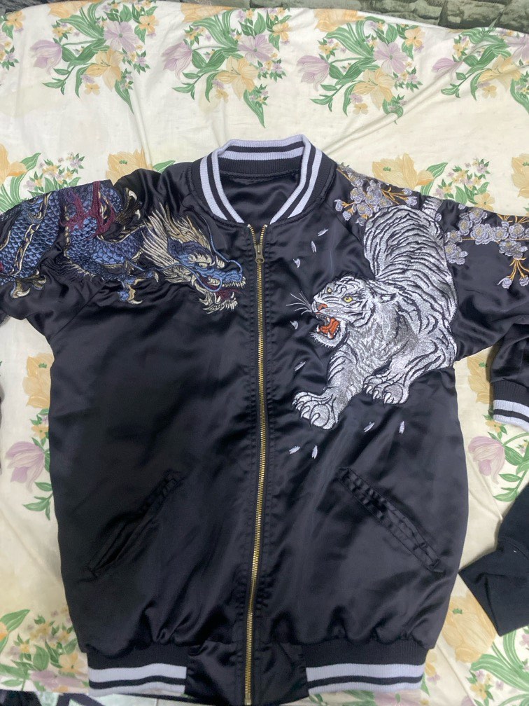 Koisea Four Creatures Sukajan Souvenir Jacket, Men's Fashion, Coats ...