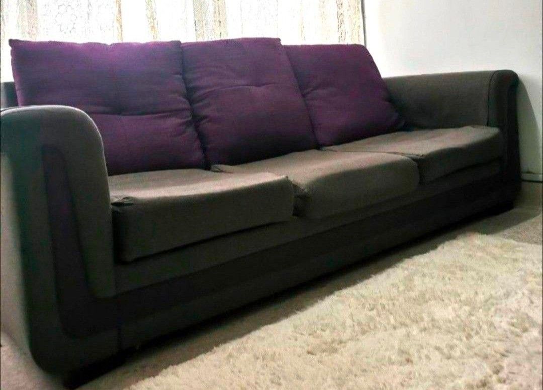 L shape sofa & 3 seater (2 units sofa), Furniture & Home Living ...