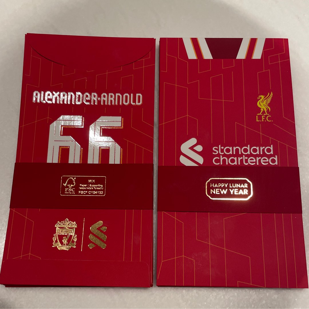 Liverpool 2025 Standard Chartered Red Packet Angbao, Hobbies & Toys ...