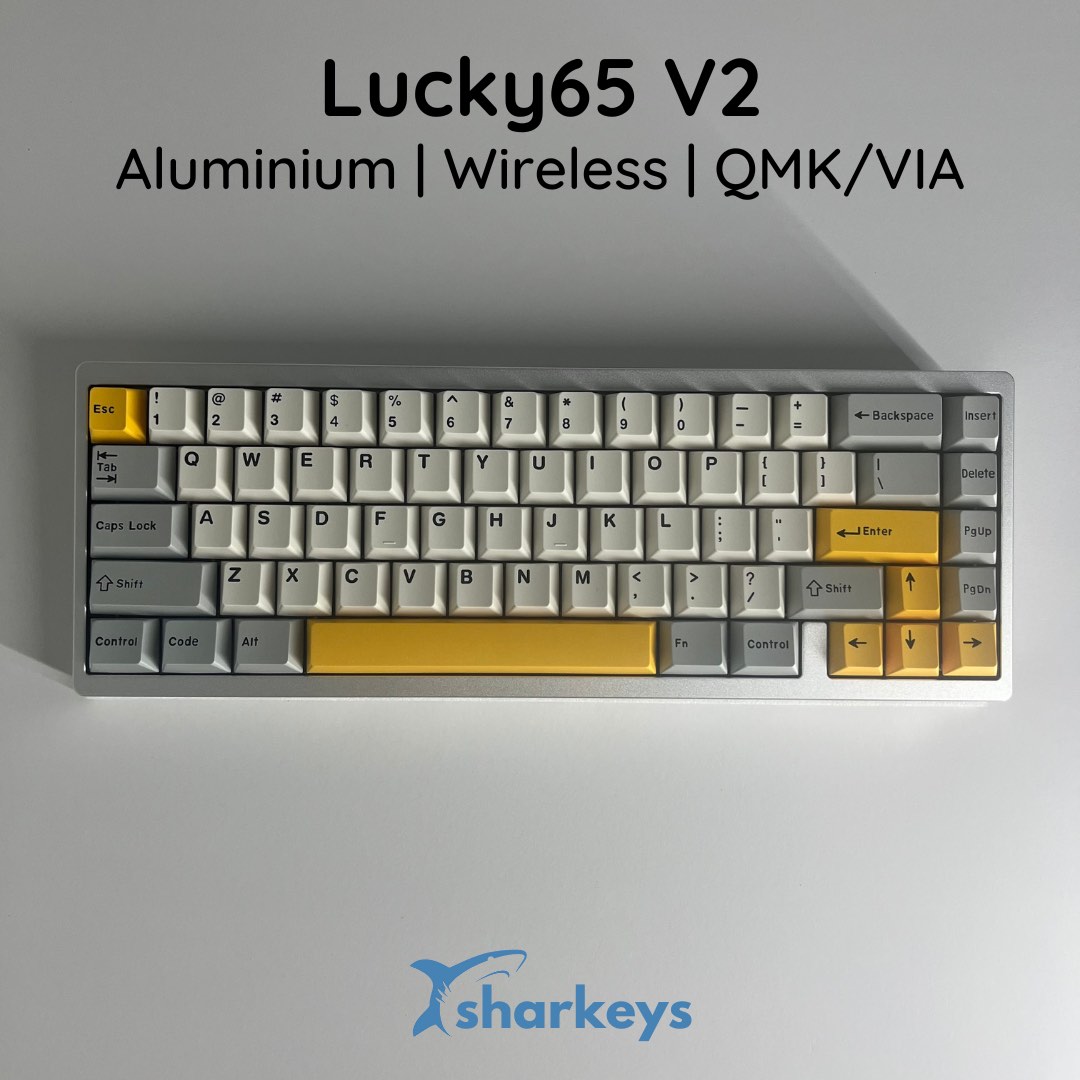 LUCKY65 v2 Aluminium Wireless Custom Mechanical Keyboard for Gaming ...
