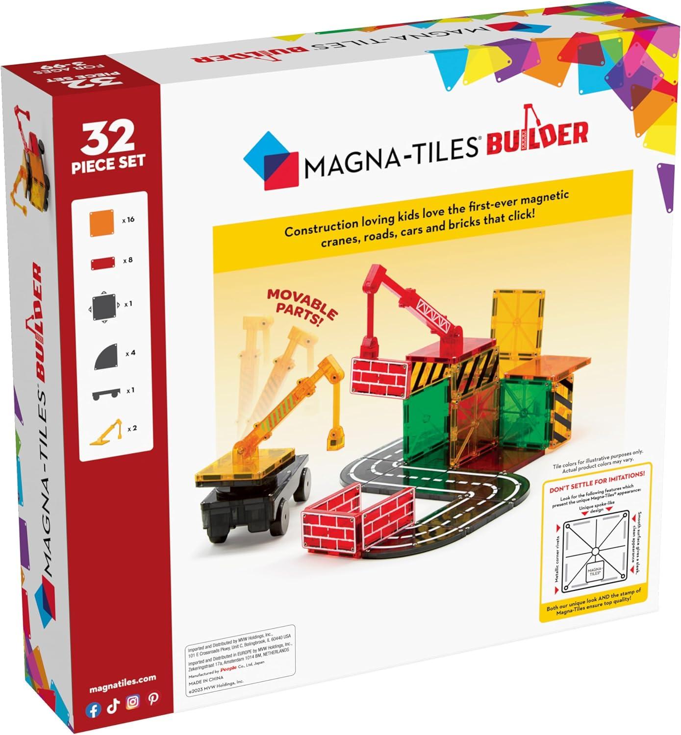 Magna Tiles Builder Set, The Original Magnetic Building Tiles for ...