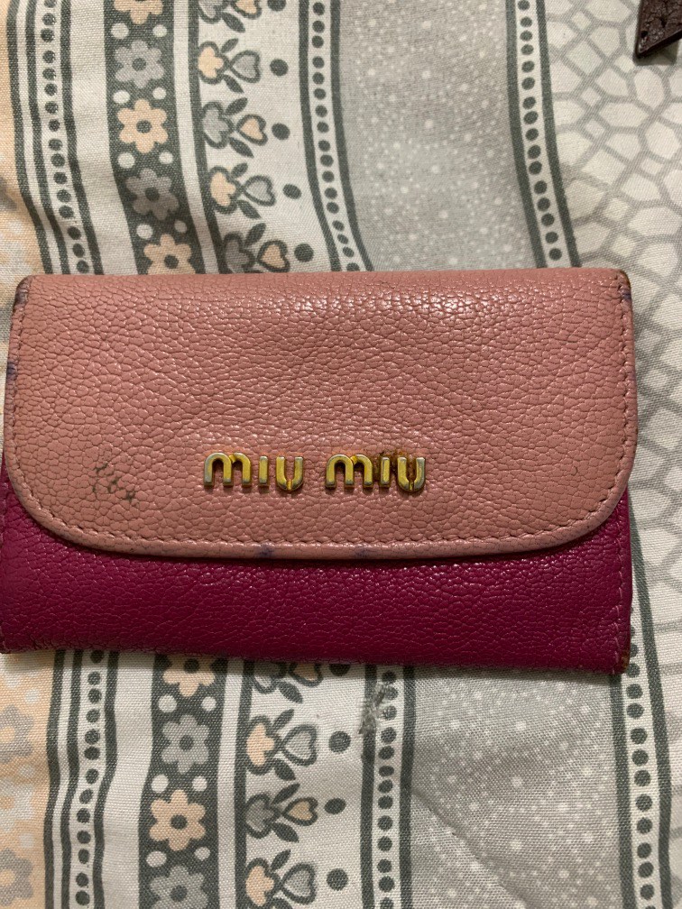 Miu Miu Card Key HOLDER, Luxury, Bags & Wallets on Carousell