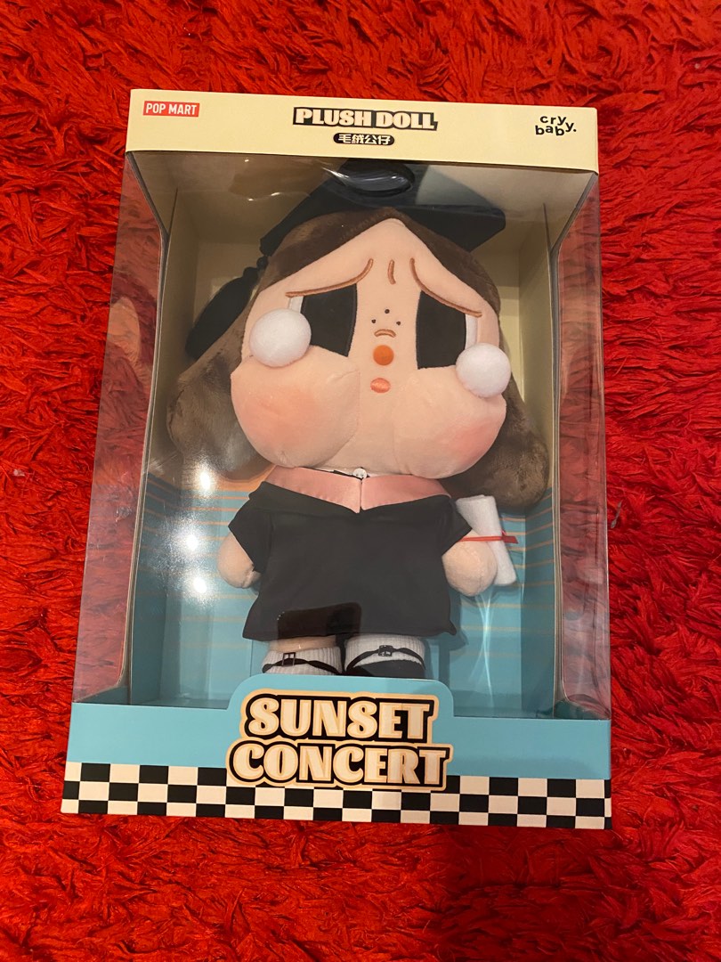 NEW in Box Authentic Cry Baby Sunset Concert Plush by Pop Mart, Hobbies ...