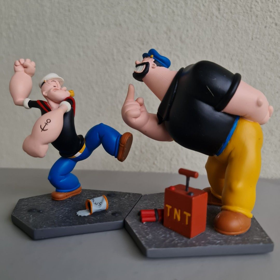 Popeye & Bluto aka Brutus Resin Comic Book Cartoon Statues Figurines ...