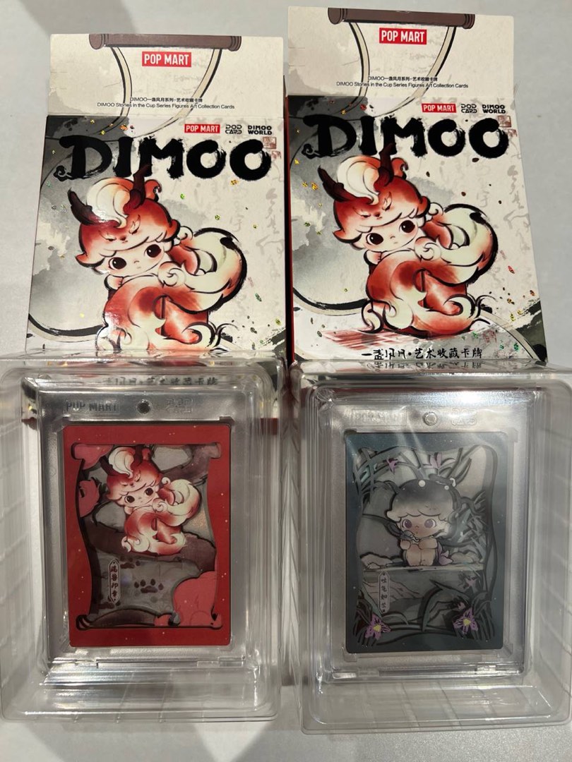 POPMART DIMOO Stories in the cup Series Art Collection Card Blind Box ...