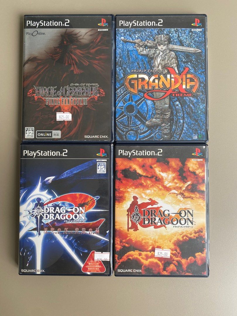 PS2 Games (NTSC J) Grandia Xtreme Final Fantasy Dirge of Cerberus ...