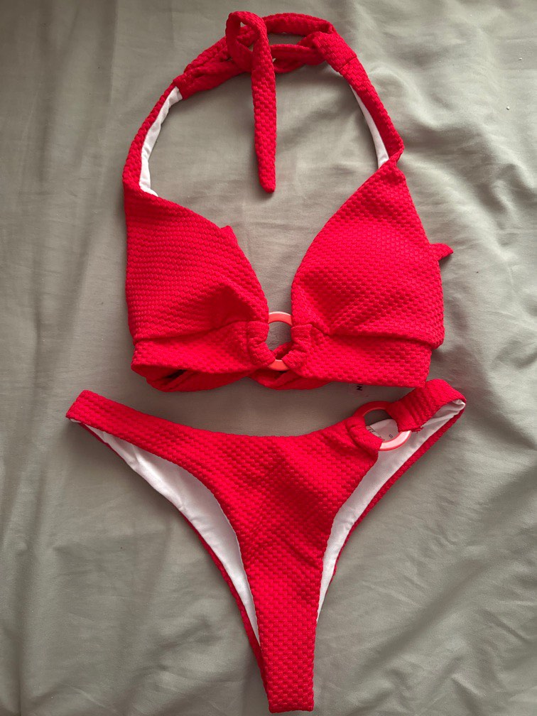 Red Bikini, Women's Fashion, Swimwear, Bikinis & Swimsuits on Carousell