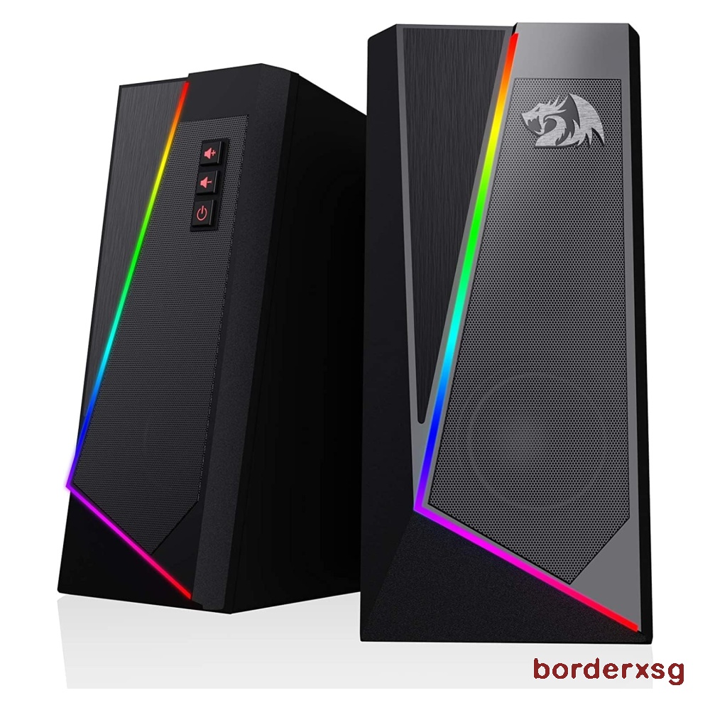 Redragon GS520 Anvil RGB Desktop Speakers, 2.0 Channel PC Computer ...