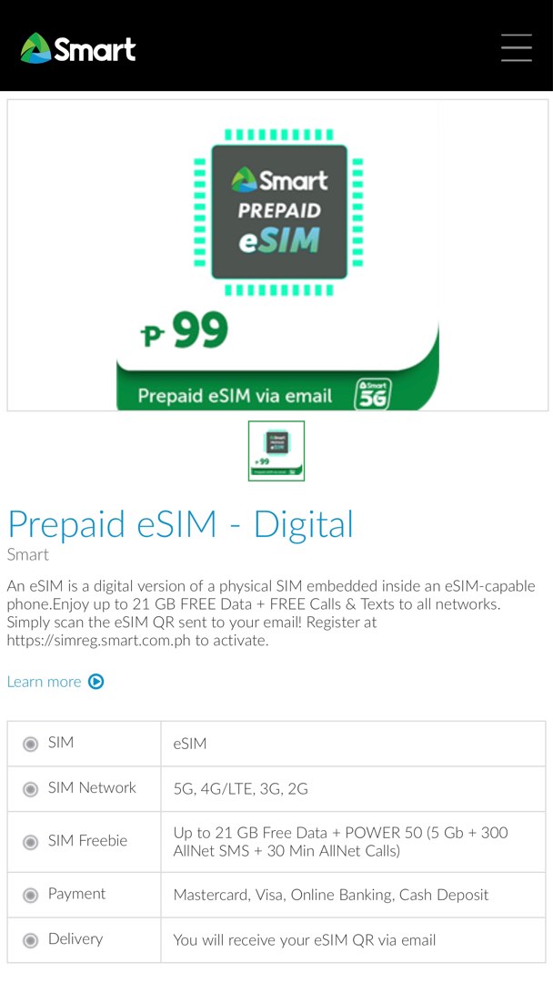 SMART Prepaid eSIM, Mobile Phones & Gadgets, Mobile & Gadget ...