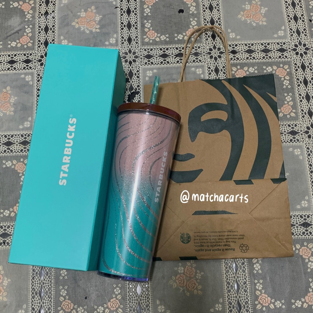 Starbucks Turquoise Cold Cup (Starbucks 2025 Traditions), Furniture ...
