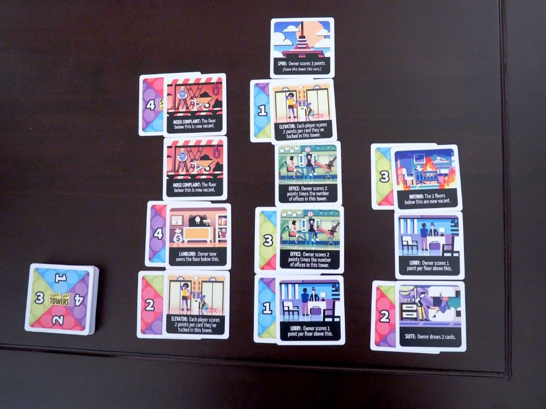 Rare, Strategical:Take That Towers Card Game (City Building), Hobbies ...
