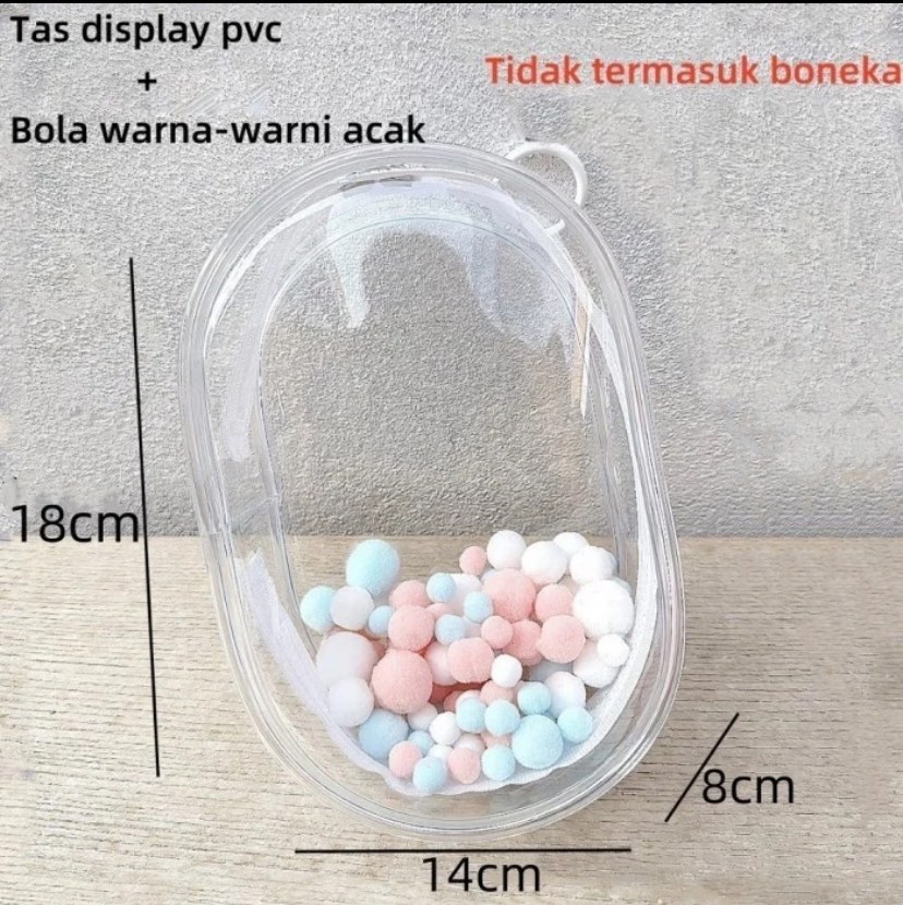 Tas PVC labubu upsetduck yooki blind box PINK WHITE, Fesyen Wanita, Tas ...