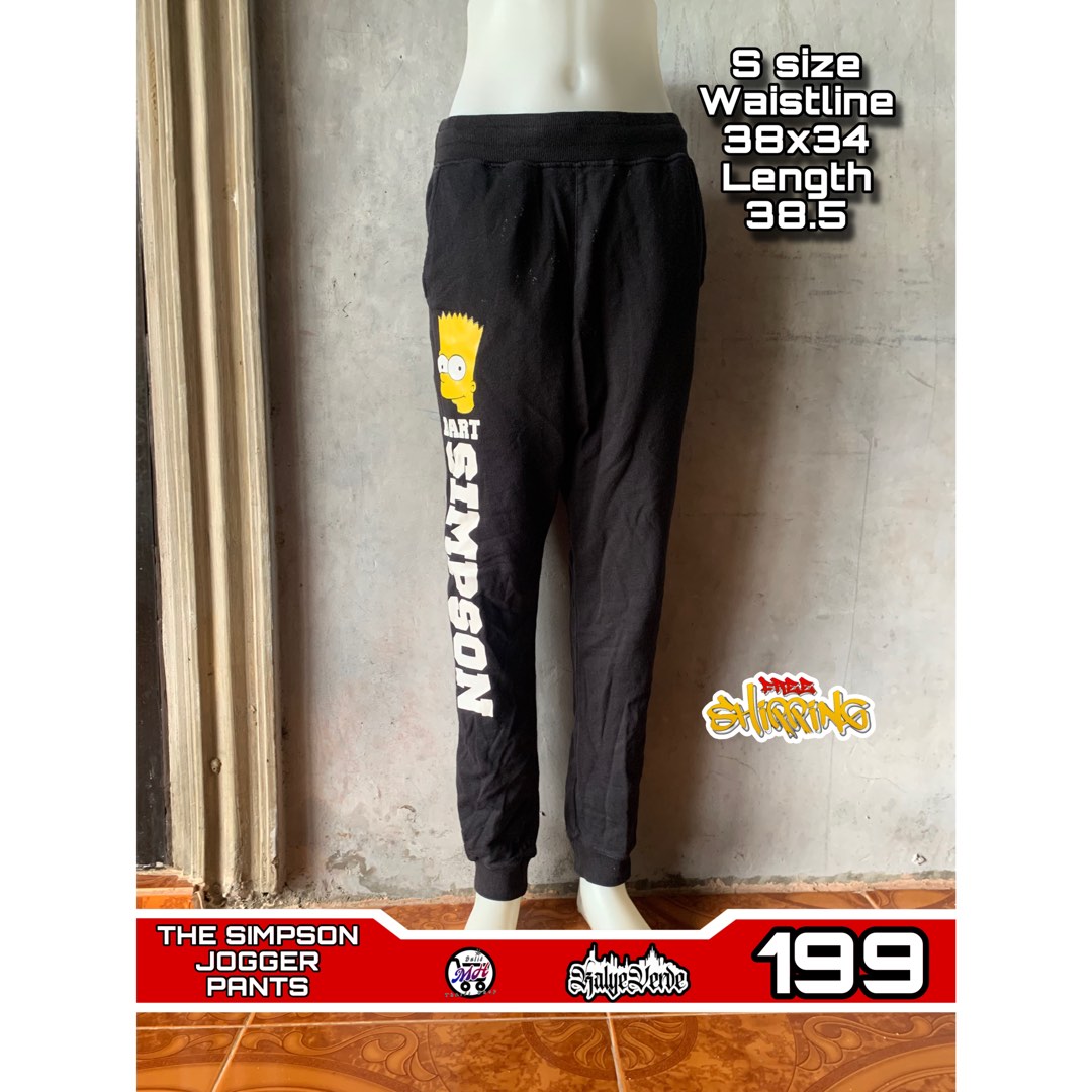 THE SIMPSON OFFICIAL MERCH big print jogger thrift for man / ukay ukay ...