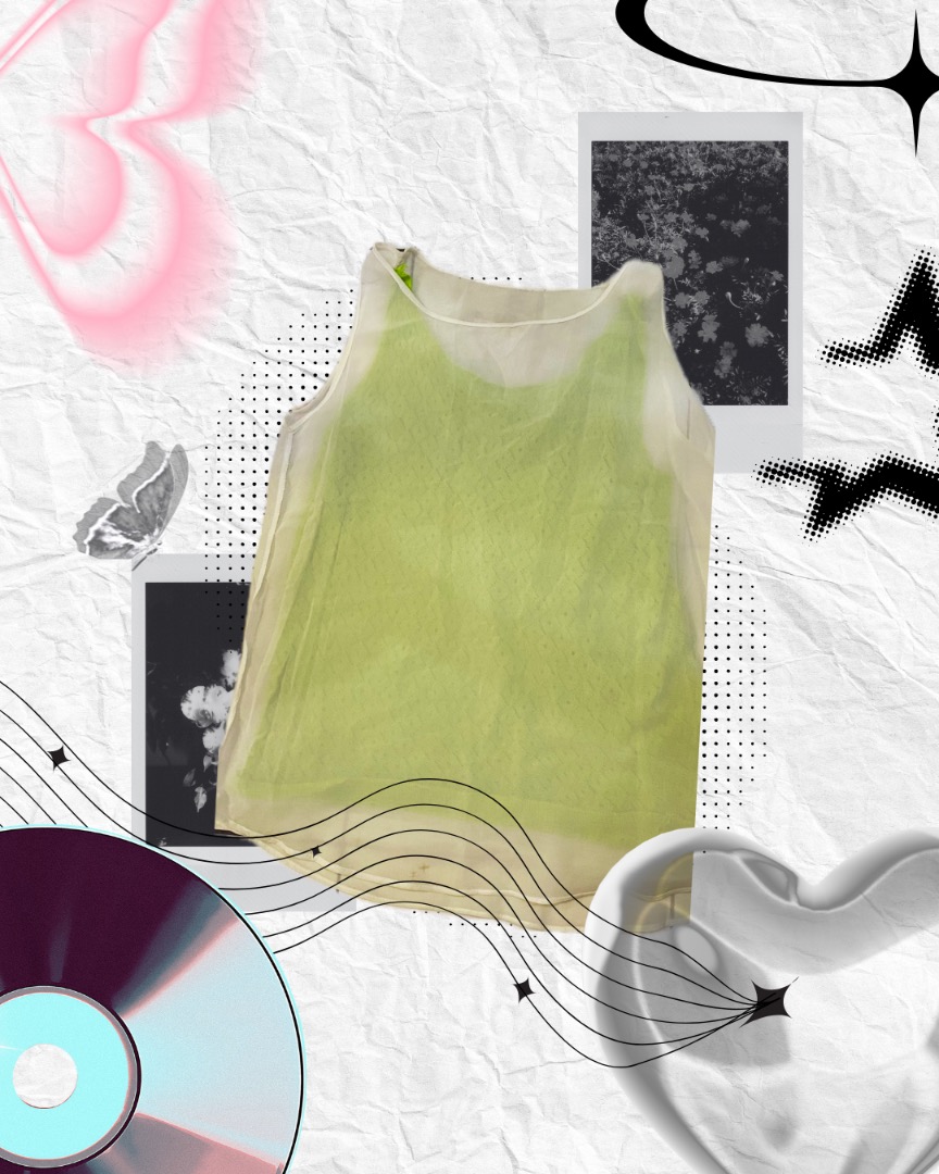 Y2K layered translucent summer top, Women's Fashion, Tops, Sleeveless ...