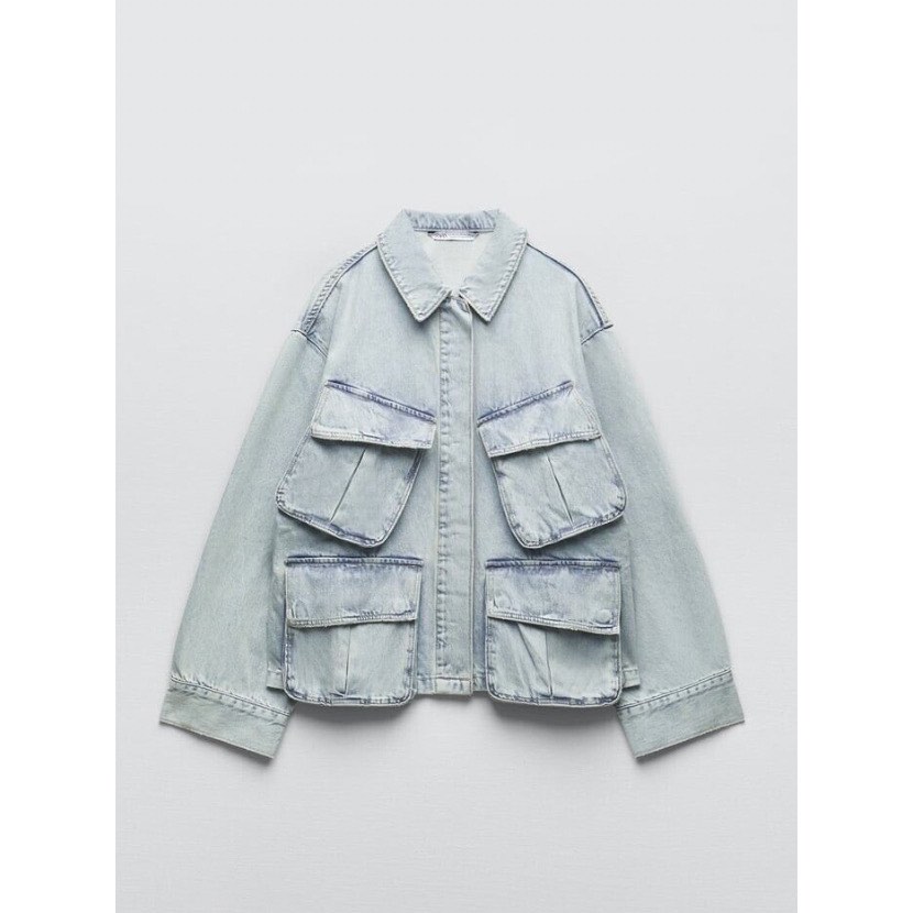 Zara Oversized Denim Jacket, Women's Fashion, Coats, Jackets and ...