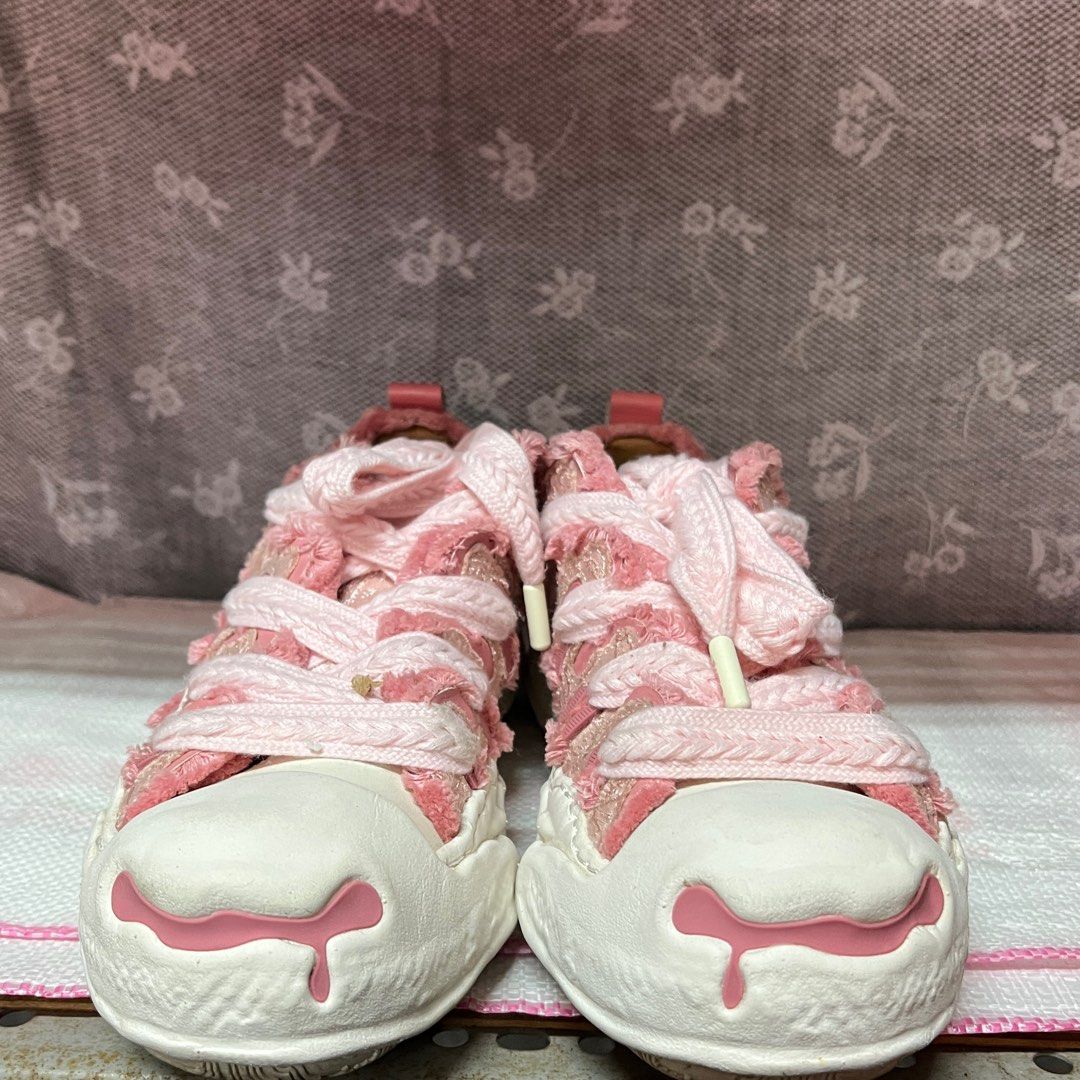 趙露思同款 HOODFIVE2 CANVAS CREAM SHOES 潮牌H52 開口笑 奶油鞋 蛋糕鞋盒 設計款球鞋 穿搭 休閒 解構 溶解 草莓粉 MMY平替, 她的時尚, 鞋類, 運動鞋 ...