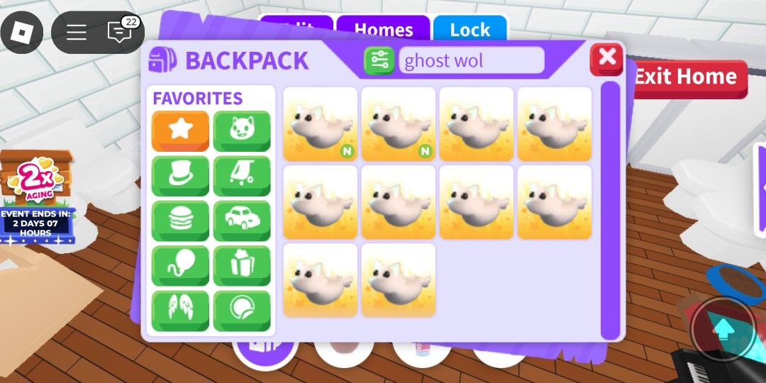 adopt me mega ghost wolf set for rm8, Video Gaming, Gaming Accessories ...