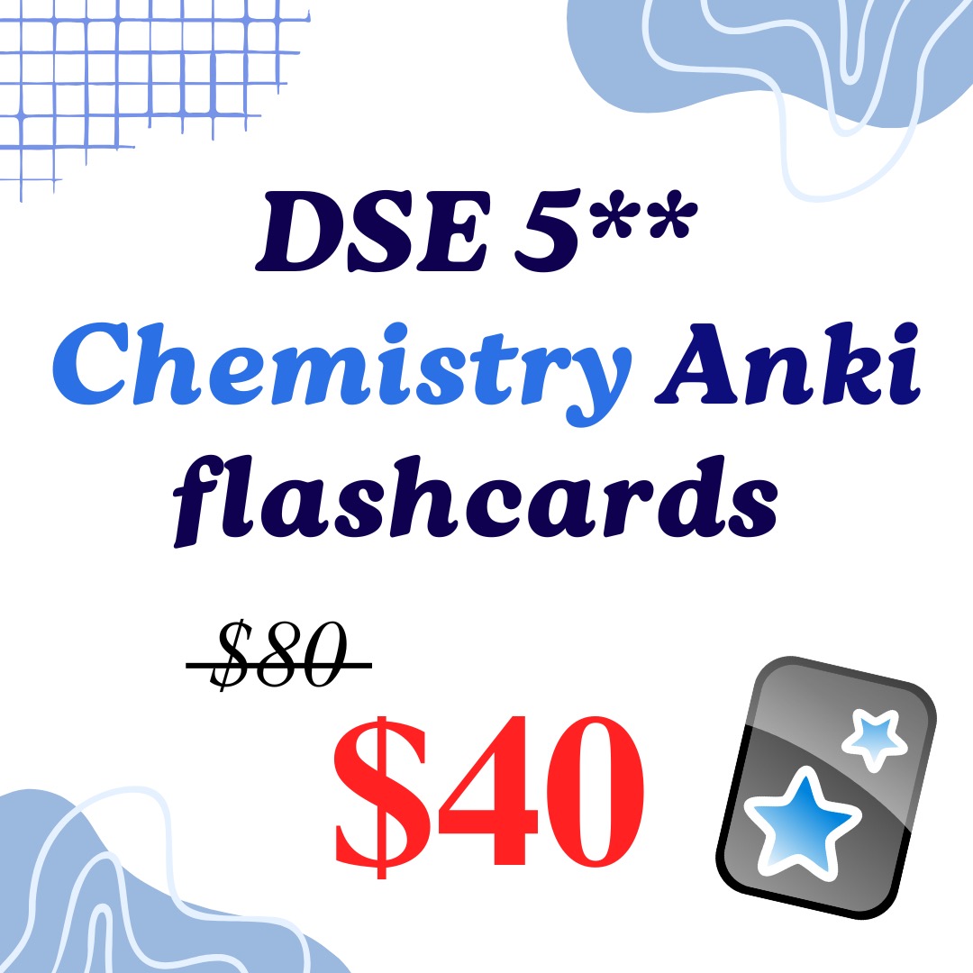 Anki DSE 5** Chem flashcard*800 (with free sample!!!!), 興趣及遊戲, 書本 & 文具, 教科書 - Carousell