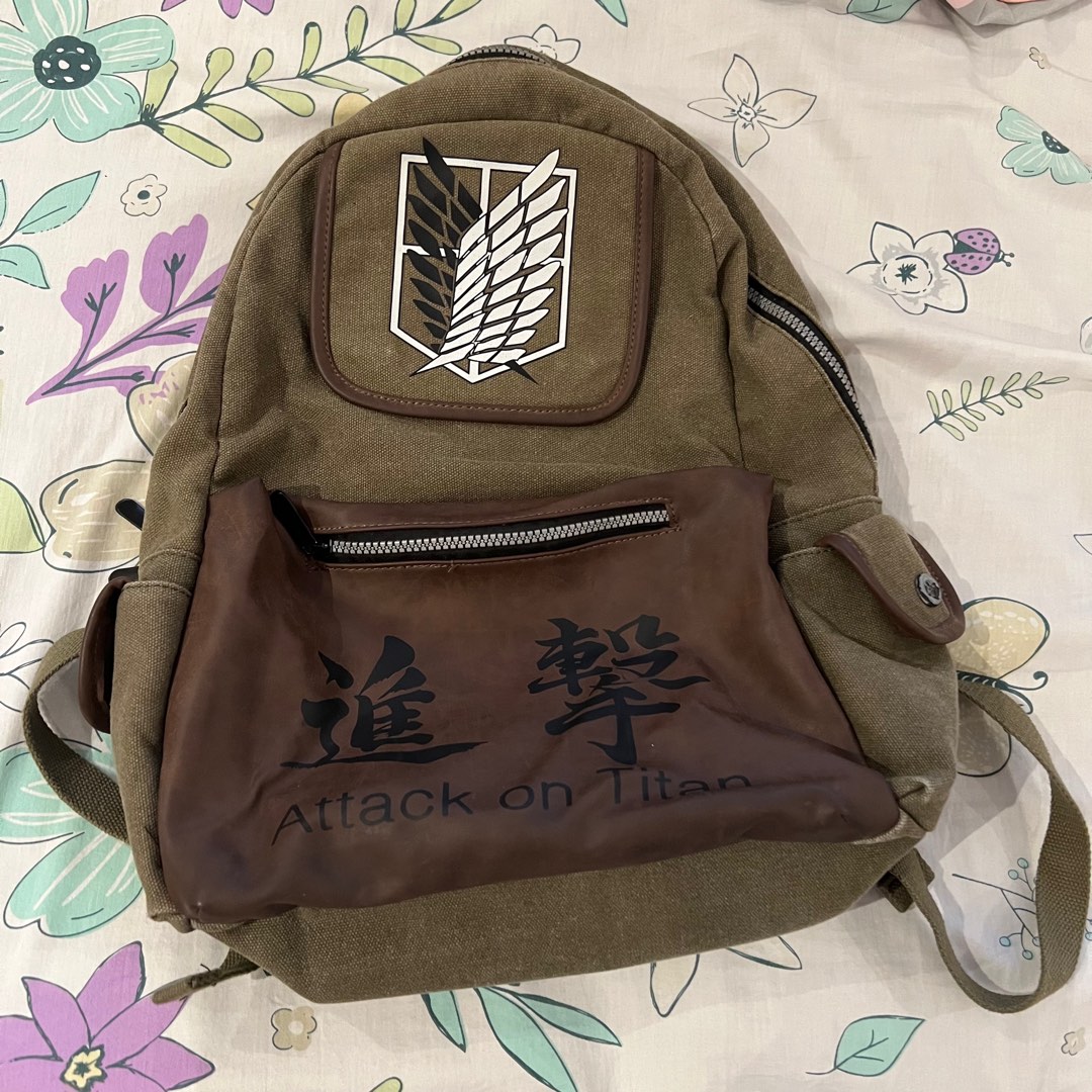 Attack on Titan Backpack, Men's Fashion, Bags, Backpacks on Carousell