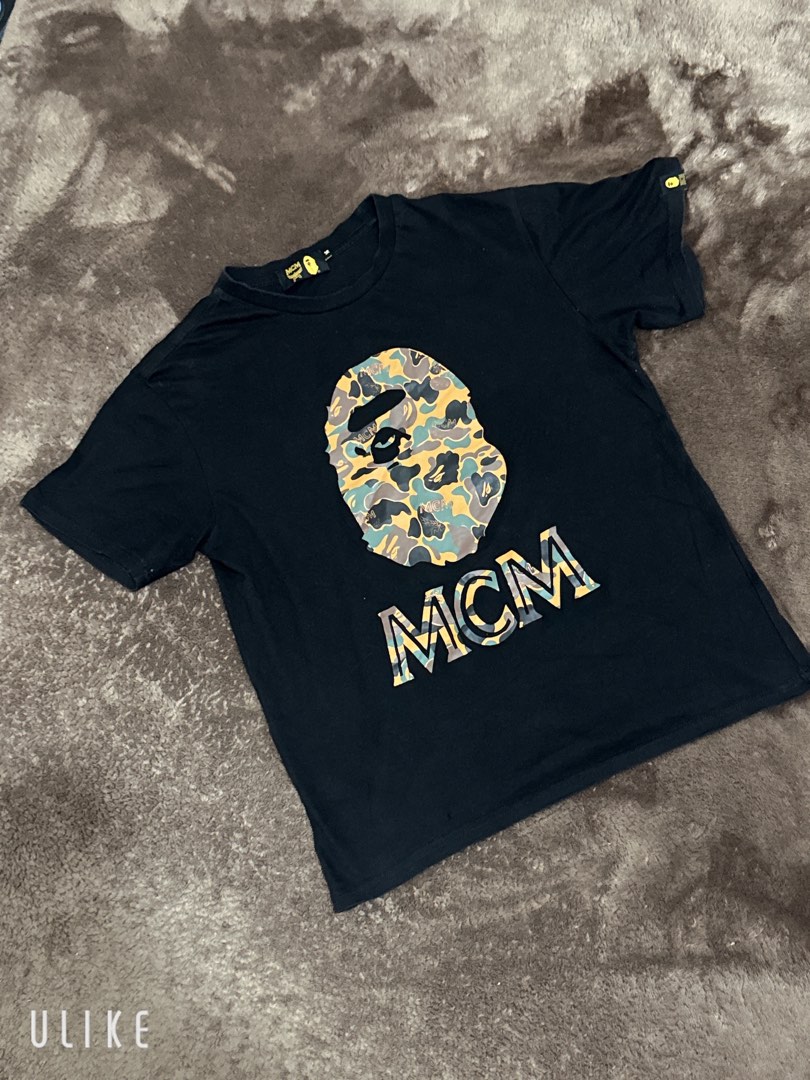 bape x Mcm camo ape head tee Medium original , Men's Fashion, Tops & Sets, Tshirts & Polo Shirts ...