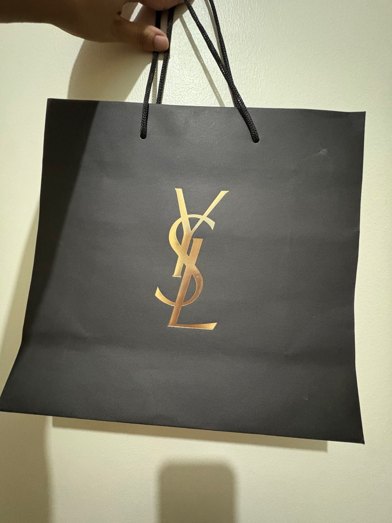 Big YSL yves saint laurent paper bag, Luxury, Bags & Wallets on Carousell